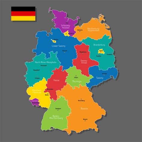 Germany Cities Map Vector Images Over 4400