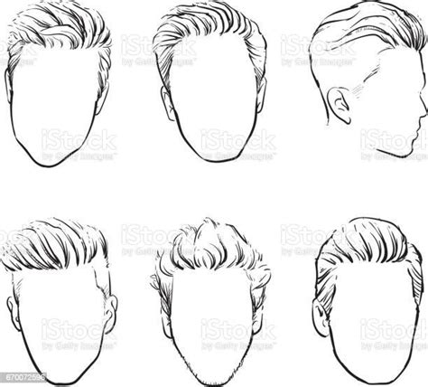 벡터는 Hipster 패션 남자 머리의 설정 흰색 바탕에 그려진된 벡터 일러스트 레이 션을 손 남자에 대한 스톡 벡터 아트 및 기타 이미지 Istock