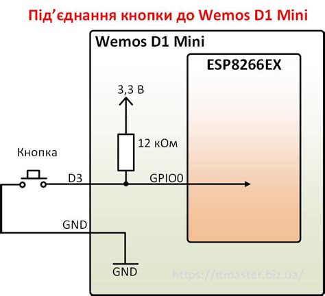 Цифрові входи в Esp8266 Підключення кнопки — It Master електроніка та програмування