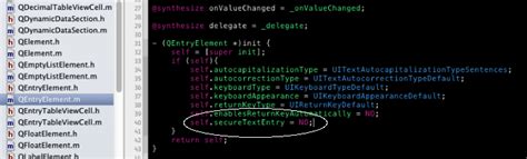 Ios Securetextentry With Quickdialog And Json Stack Overflow