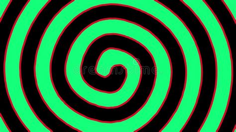 Hypnotist Brainwashing Rotating Hypnotic Spiral Loop Animation Stock