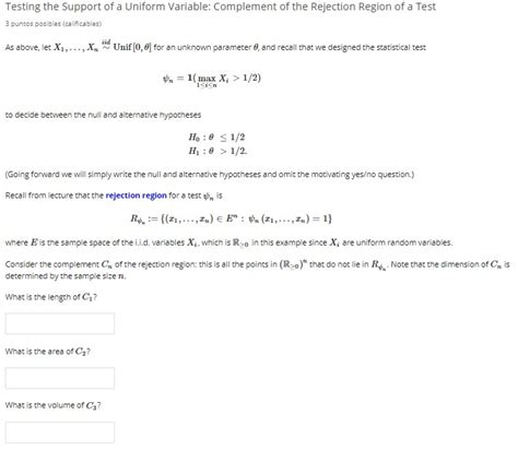Testing The Support Of A Uniform Variable Complement