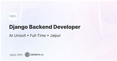 Django Backend Developer Job Jaipur Mid Level