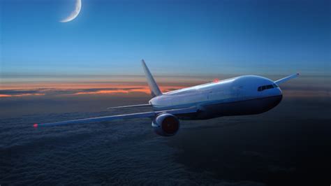 Airplane At Night 07491 Baltana