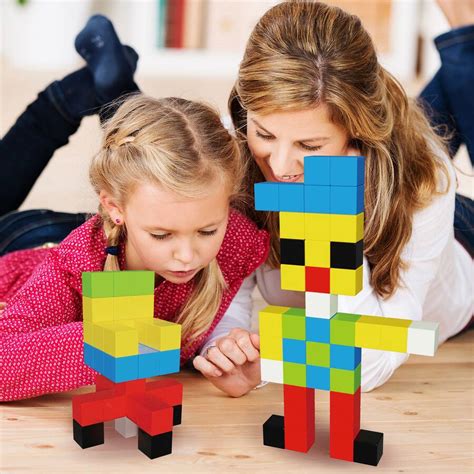 Picassotiles Picasso Tiles 50 Pc Magnetic Building Puzzle Cubes Set For