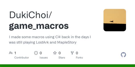 Github Dukichoigamemacros I Made Some Macros Using C Back In The