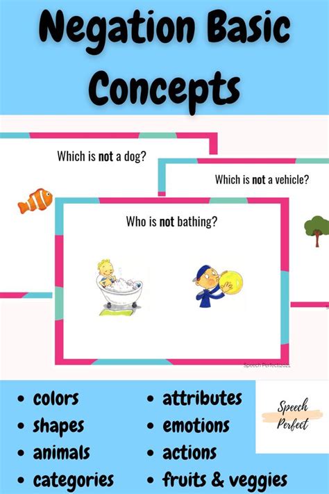 Negation Basic Concepts Basic Concepts Speech And Language Teaching Ela