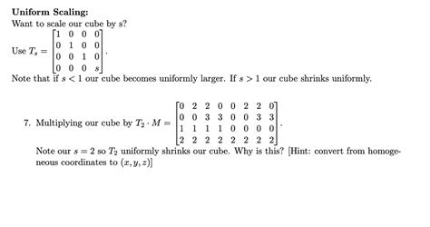 Answered Uniform Scaling Want To Scale Our Cube Bartleby