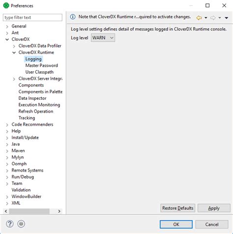 Logging CloverDX 6 2 1 Documentation