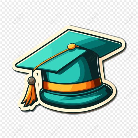 졸업 모자 스티커 벡터상표 Png 일러스트 무료 다운로드 Lovepik