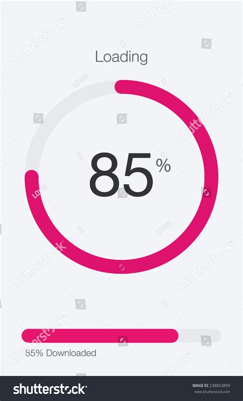 Circle Loading And Progress Bars On White Template 2 Of 6 Stock Vector Illustration 238853899