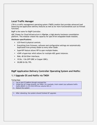 F BigIP LTM Initial Build Install And Licensing PDF