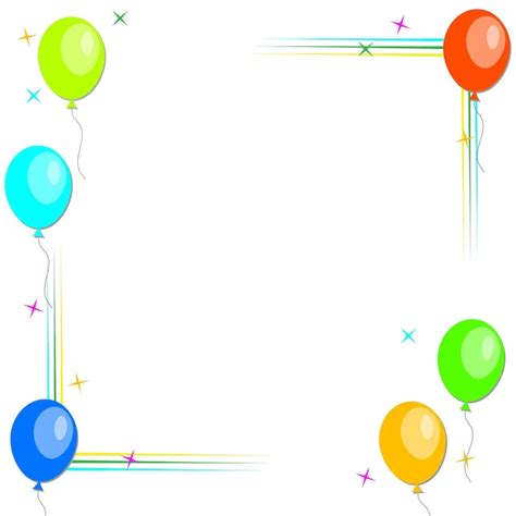 풍선과 프레임이 있는 축제 배경 디자인 프리미엄 벡터