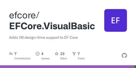 Github Efcore Efcore Visualbasic Adds Vb Design Time Support To Ef Core