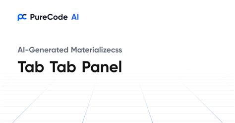 Implement Materializecss Tab Tab Panel Fast Using Ai