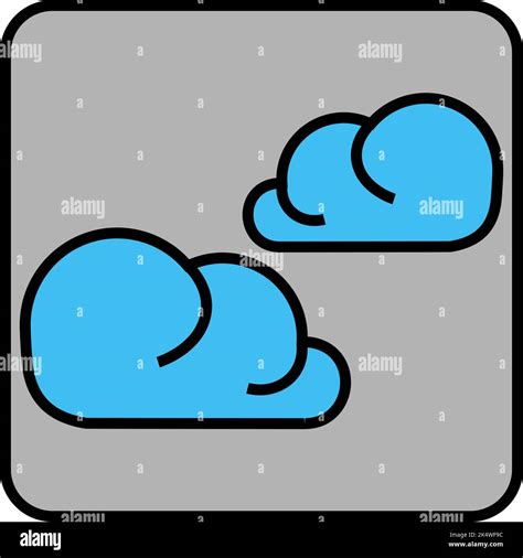 Cloudy Weather Illustration Vector On A White Background Stock Vector