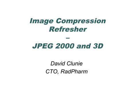 PDF Image Compression JPEG And D
