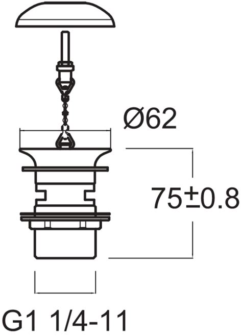 A-8006-N สะดืออ่างล้างหน้า แบบสายโซ่ - AMERICAN STANDARD