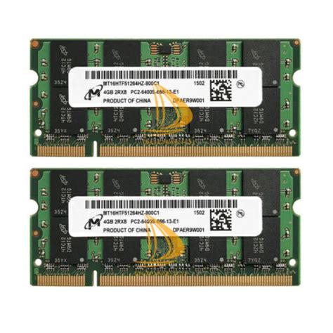 Micron 8gb 2x 4gb Ddr2 Ram Pc2 6400 Ddr2 800mhz Ddr2 200pin Sodimm