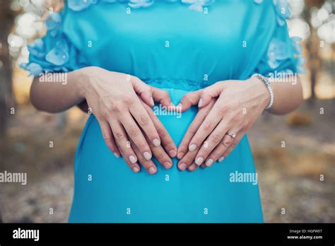 Pregnant couple holding belly woman hi-res stock photography and images - Alamy
