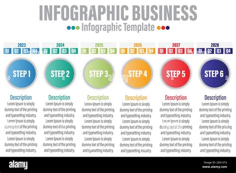 Vector Infographic Design With Six 6 Options Or Six 6 Steps Process
