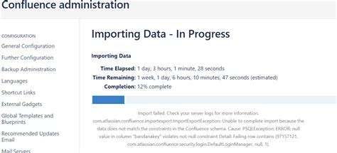 Unable To Import Xml Backup To Confluence Data Cen
