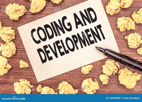 Conceptual Hand Writing Showing Coding And Development Business Photo