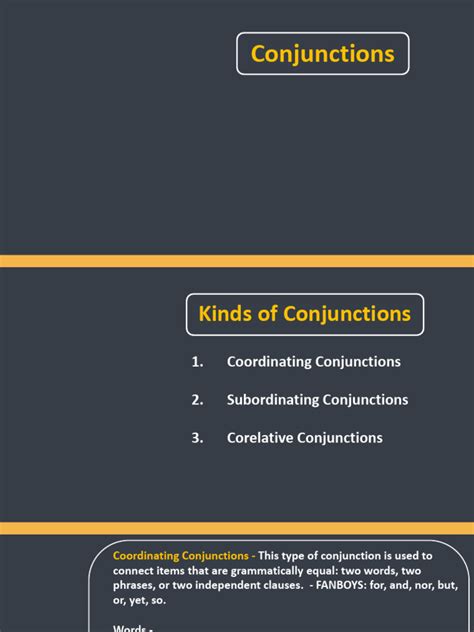 Conjunctions Grammar The One Download Free Pdf Semantic Units