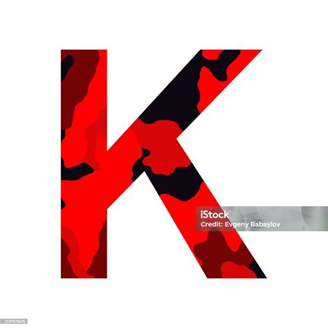 영어 알파벳 문자 K 흰색 배경에 고립 된 카키색 스타일 벡터 군사에 대한 스톡 벡터 아트 및 기타 이미지 군사 그래피티