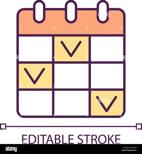 Schedule And Calendar RGB Color Icon Stock Vector Image Art Alamy