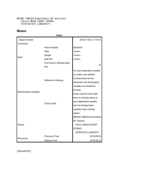 Uji Liniearitas Data Penelitian Spss Pdf Linearity Standard Deviation