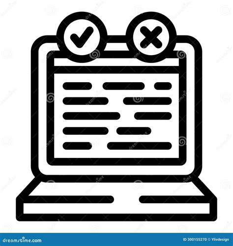 Beta Version Evaluation Icon Outline Vector Release Live Platform Stock Vector Illustration