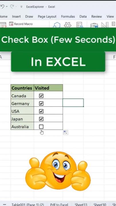 how to create checkbox in excel advanced excel tips and tricks excel
