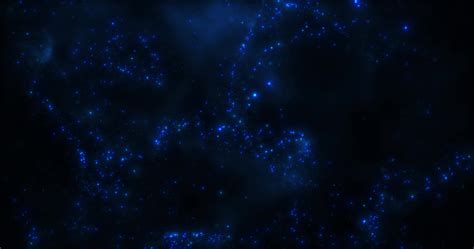Abstract Cloud Of Glowing Dust Particles And Dots Particle Stream Space Scene With Sparkling