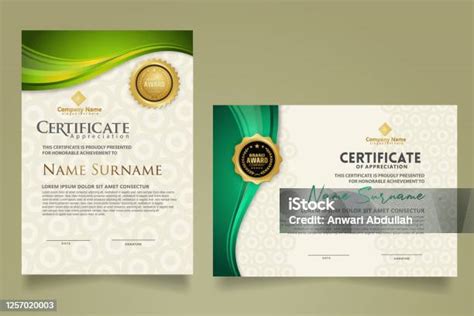 흐름 선 장식 및 최신 텍스처 패턴 배경으로 세로 및 수평 인증서 템플릿을 설정합니다 졸업장 벡터 일러스트레이션 0명에 대한 스톡 벡터 아트 및 기타 이미지 Istock