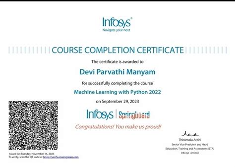 Completed Machine Learning With Python Course Devi Parvathi Manyam Posted On The Topic Linkedin