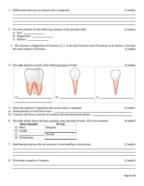 Grade 9 Integrated Science Mid Term 1 Exam 2025 3695