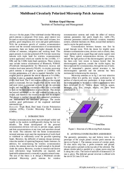 Pdf Multiband Circularly Polarized Microstrip Patch Antenna