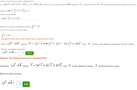 Solved Chapter 20 Review Exercises Question 027 Let Curl F Chegg Com