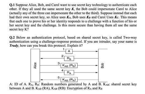 solved q 1 suppose alice bob and carol want to use secret