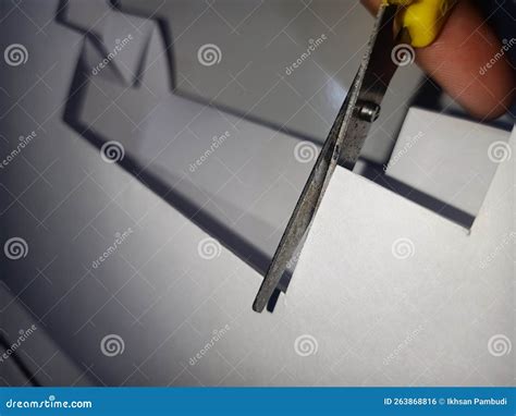 Kirigami One Of The Paper Cutting Techniques Is Using Scissors Stock