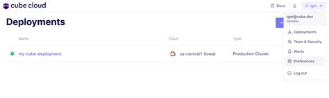 Preferences Cube Docs Preferences Cube Docs