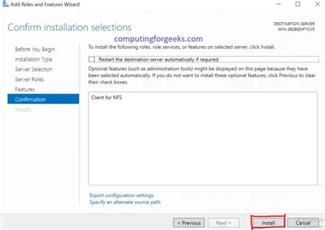 configure nfs client on windows server 2019 computingforgeeks