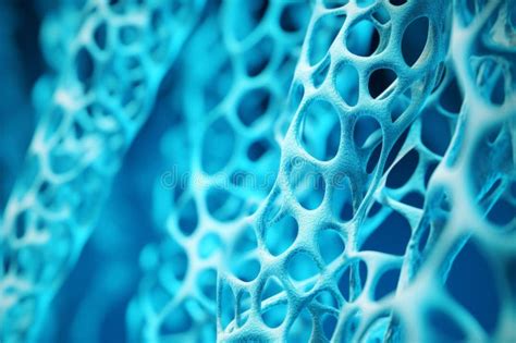 Bone Tissue Human Skeleton Under Microscope Cells Structure Medical Science Biology Background