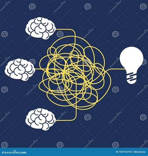 Teamwork Brainstorming Searching For Ideas Vector Concept Stock Vector Illustration Of Maze