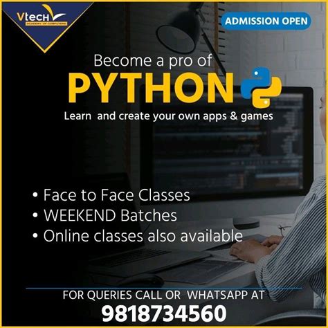 Learn Python Online Face To Face Vtech Academy Of Computers Posted