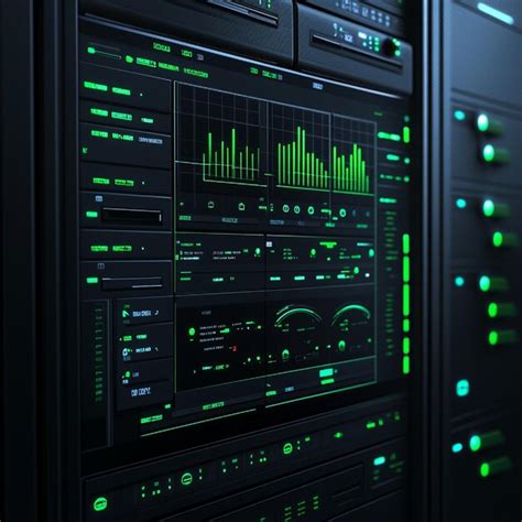 Server Management Interface Showing System Status And Logs Premium Ai