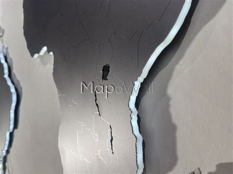 A Layers Of Diffused Light Illuminated World Map