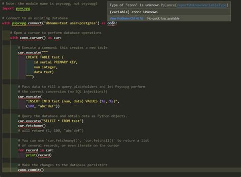 Pylance Failing With Psycopg · Issue 2267 · Microsoftpylance Release
