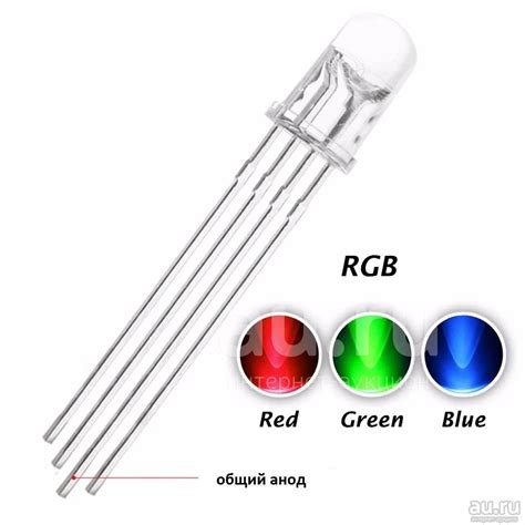 LEG светодиод RGB 5мм общий анод — купить в Красноярске. Состояние ...